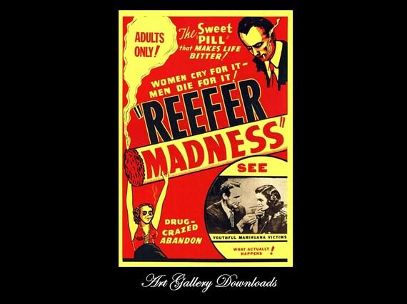 Digital Prints Art & Collectibles Prints Printable art Printable Reefer ...