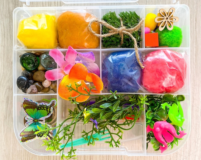 Garden Theme Kids Sensory Play Activity Kit - Includes (4) Colors of ...