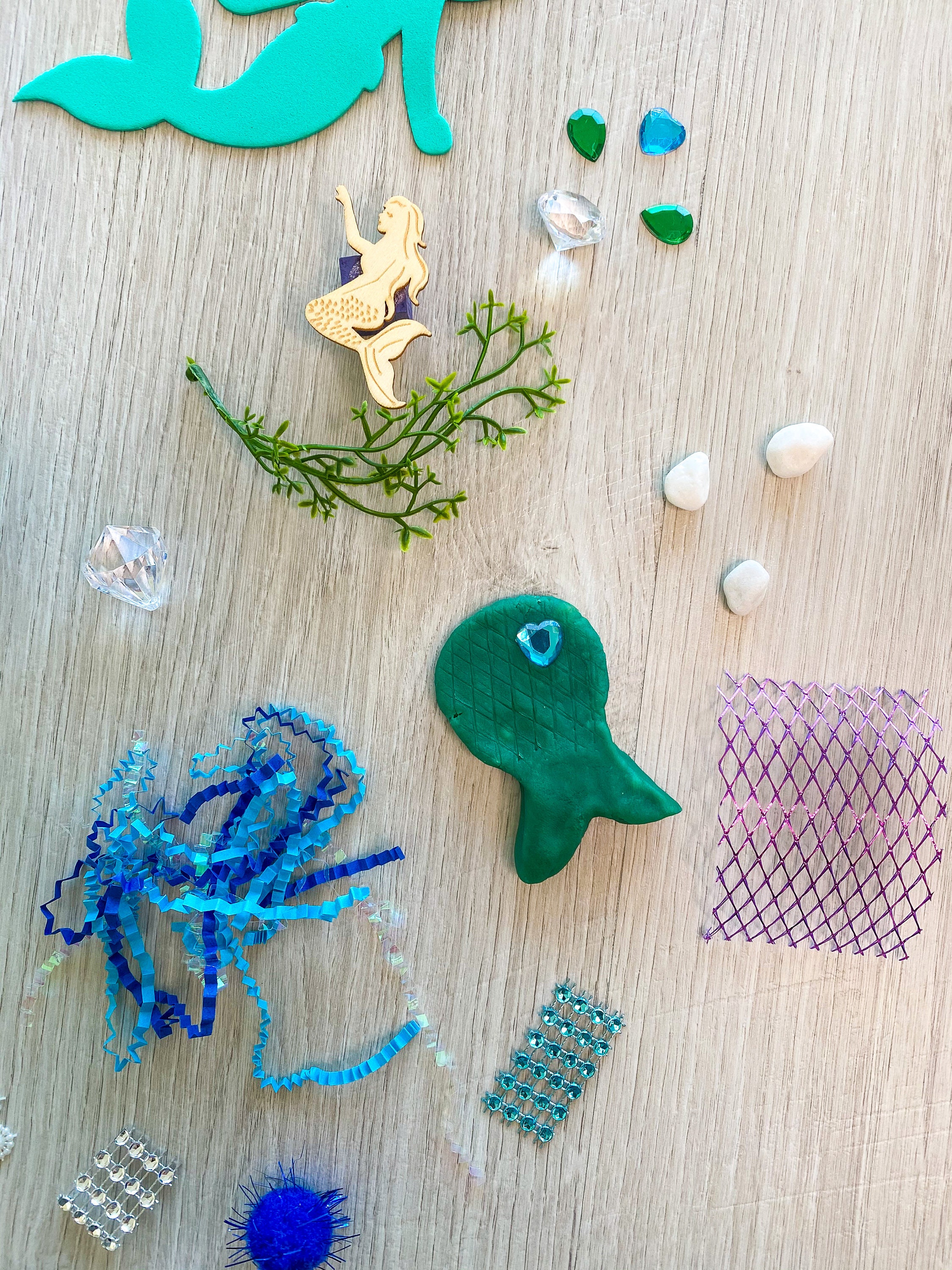 Mermaid Theme Kids Sensory Play activity kit - includes (4) colors of ...