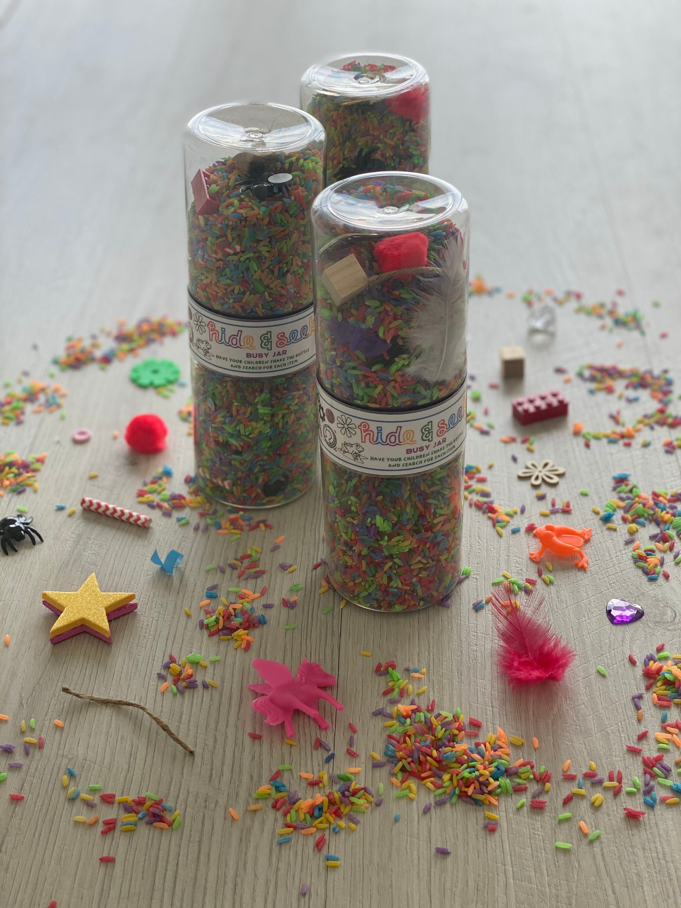 Rainbow Hide And Seek Jar Large Double Sided Size 5460