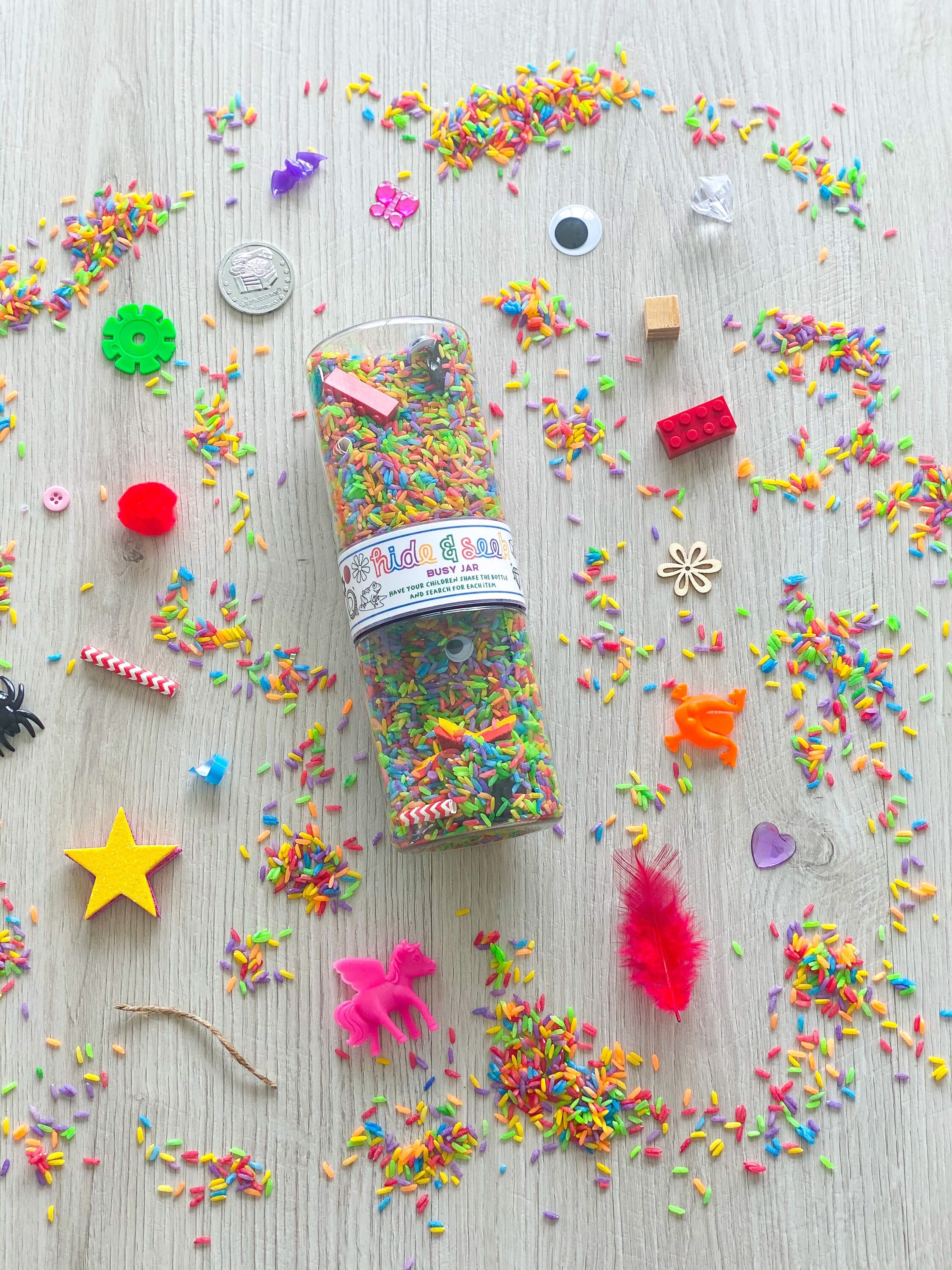 Rainbow Hide And Seek Jar Large Double Sided Size 0361