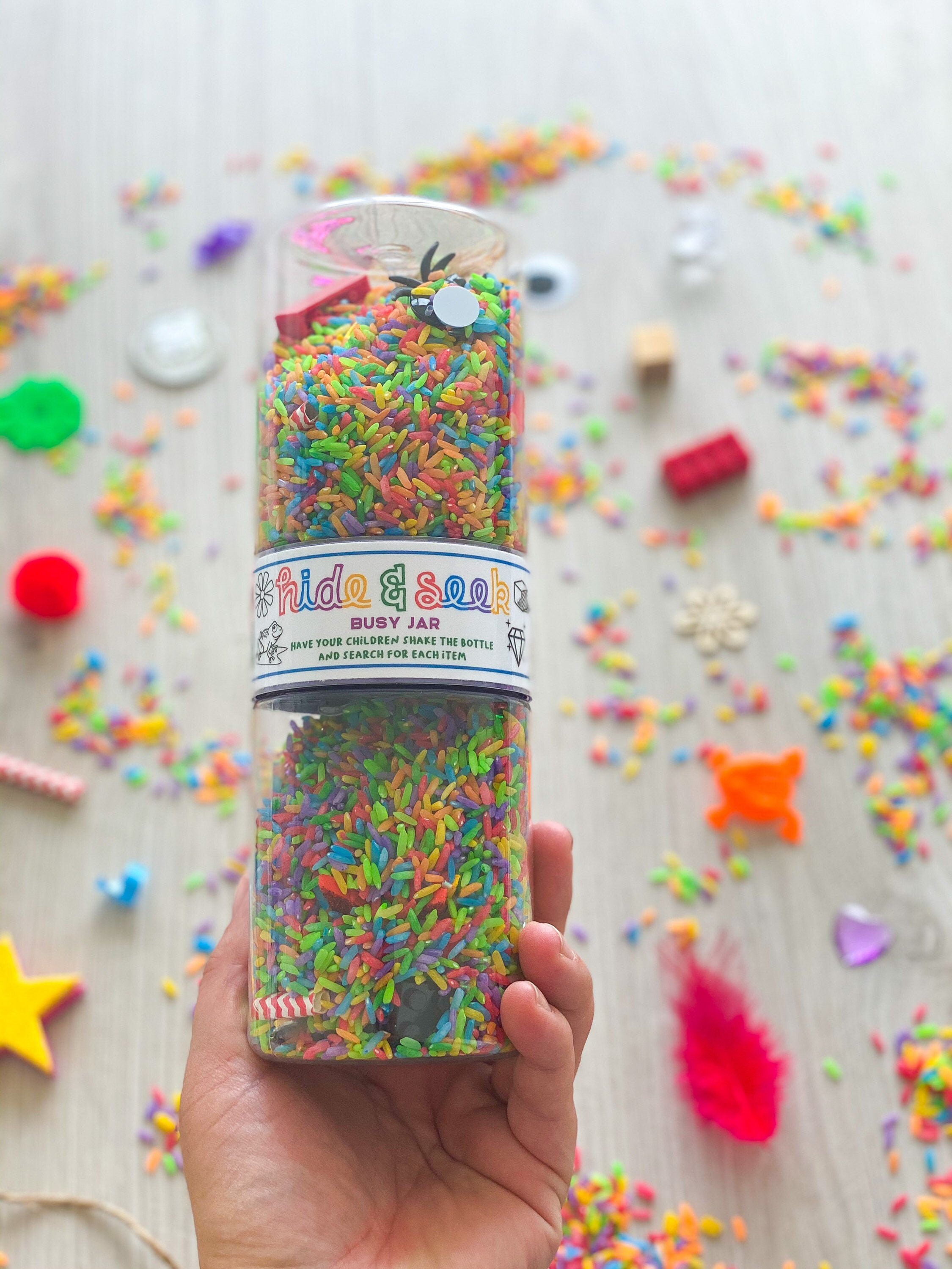 Rainbow Hide And Seek Jar Large Double Sided Size 4048