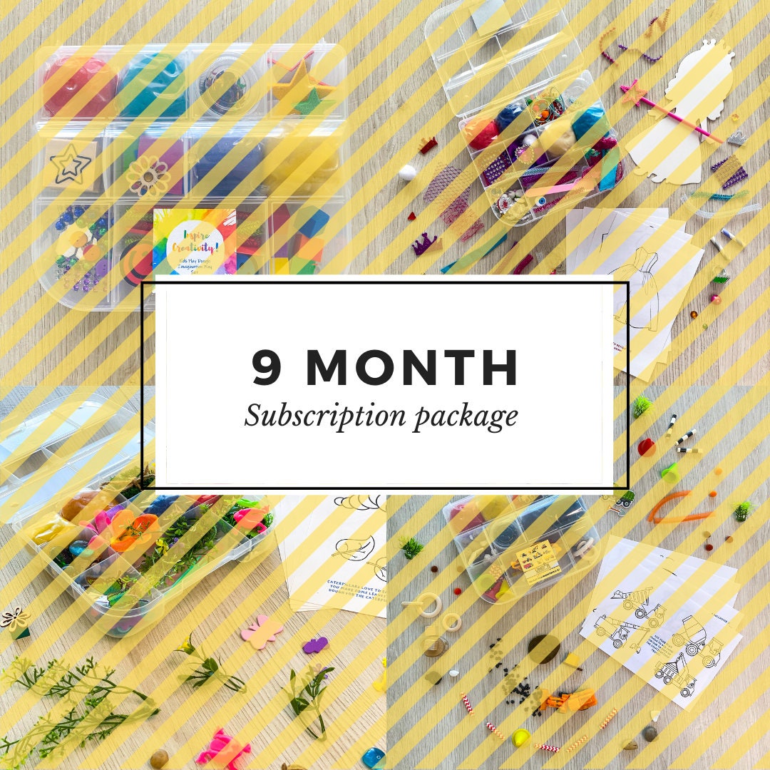 9 MONTH SUBSCRIPTION Kids Sensory Play Activity Kit - Etsy España
