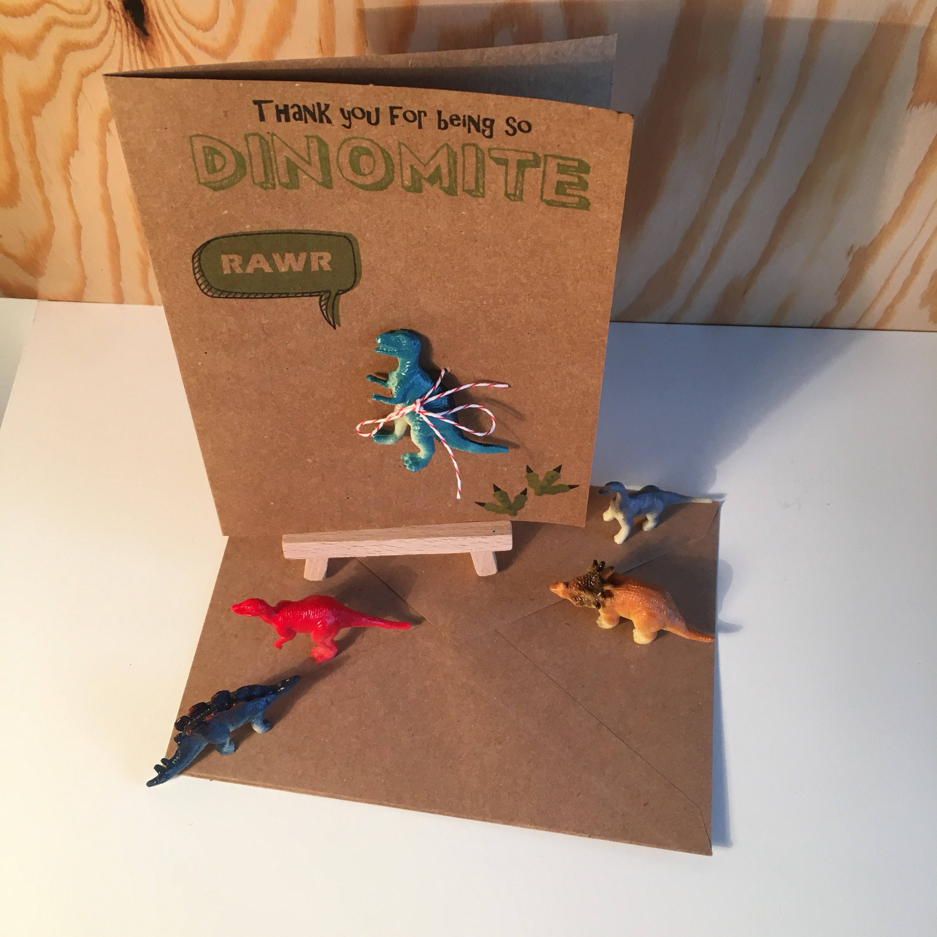 Thank you for being so Dino-Mite! - Handmade Thank You Card