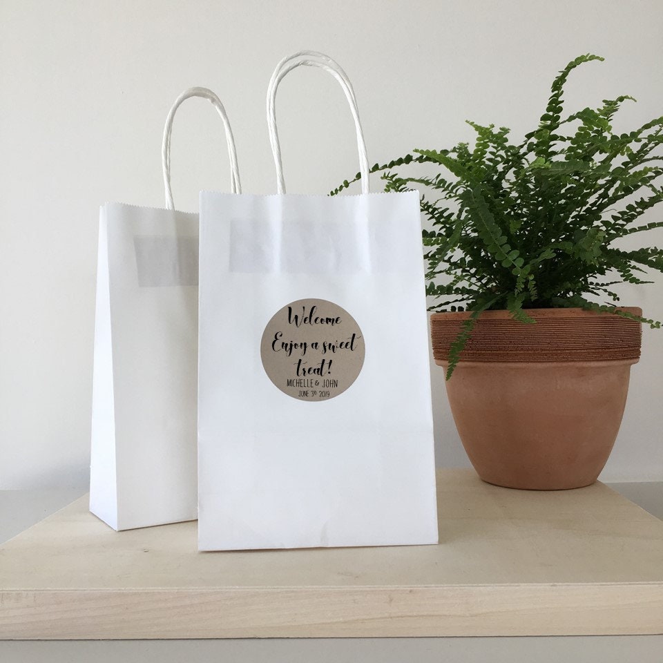 Welcome, Enjoy a Sweet Treat! - (Set of 10) - Wedding Hotel Welcome ...