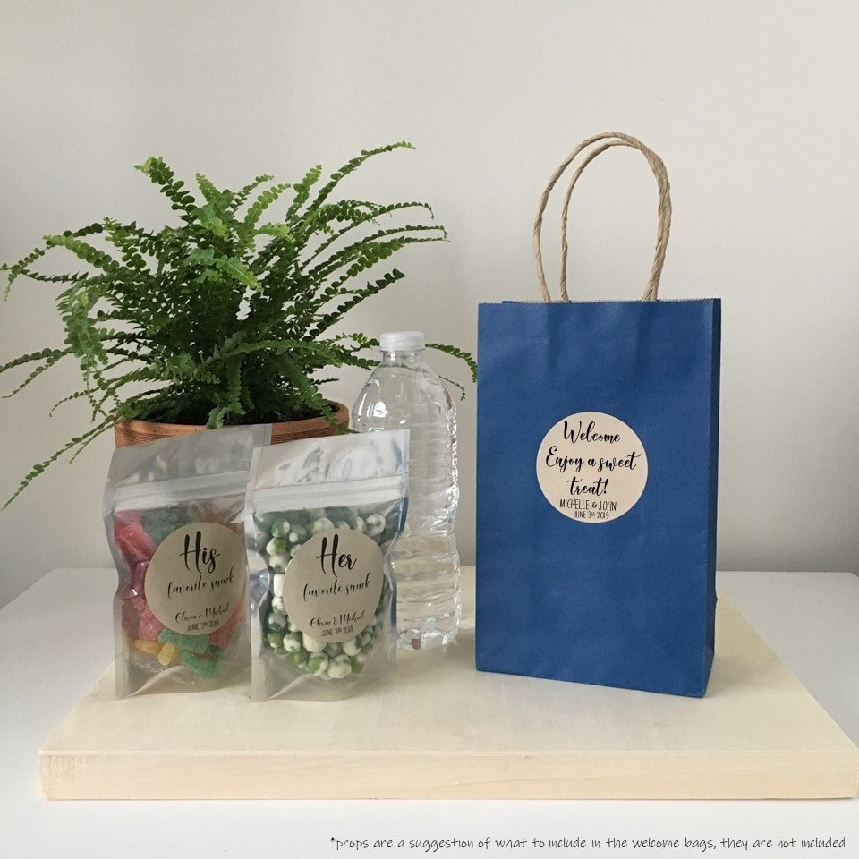 Welcome, Enjoy a Sweet Treat! - (Set of 10) - Wedding Hotel Welcome ...