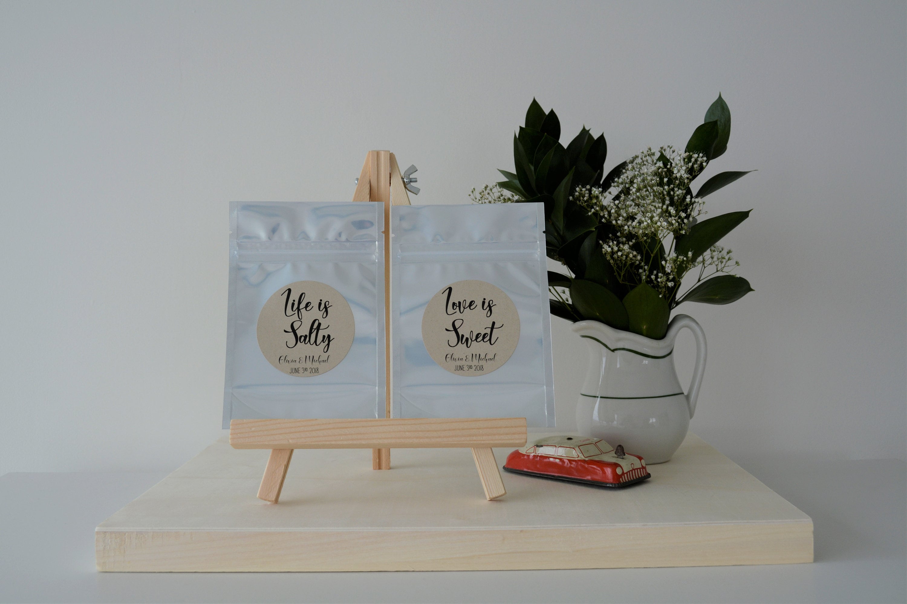 Life is Salty & Love is Sweet! - (Set of 10) - Wedding Favor Treat Bags ...