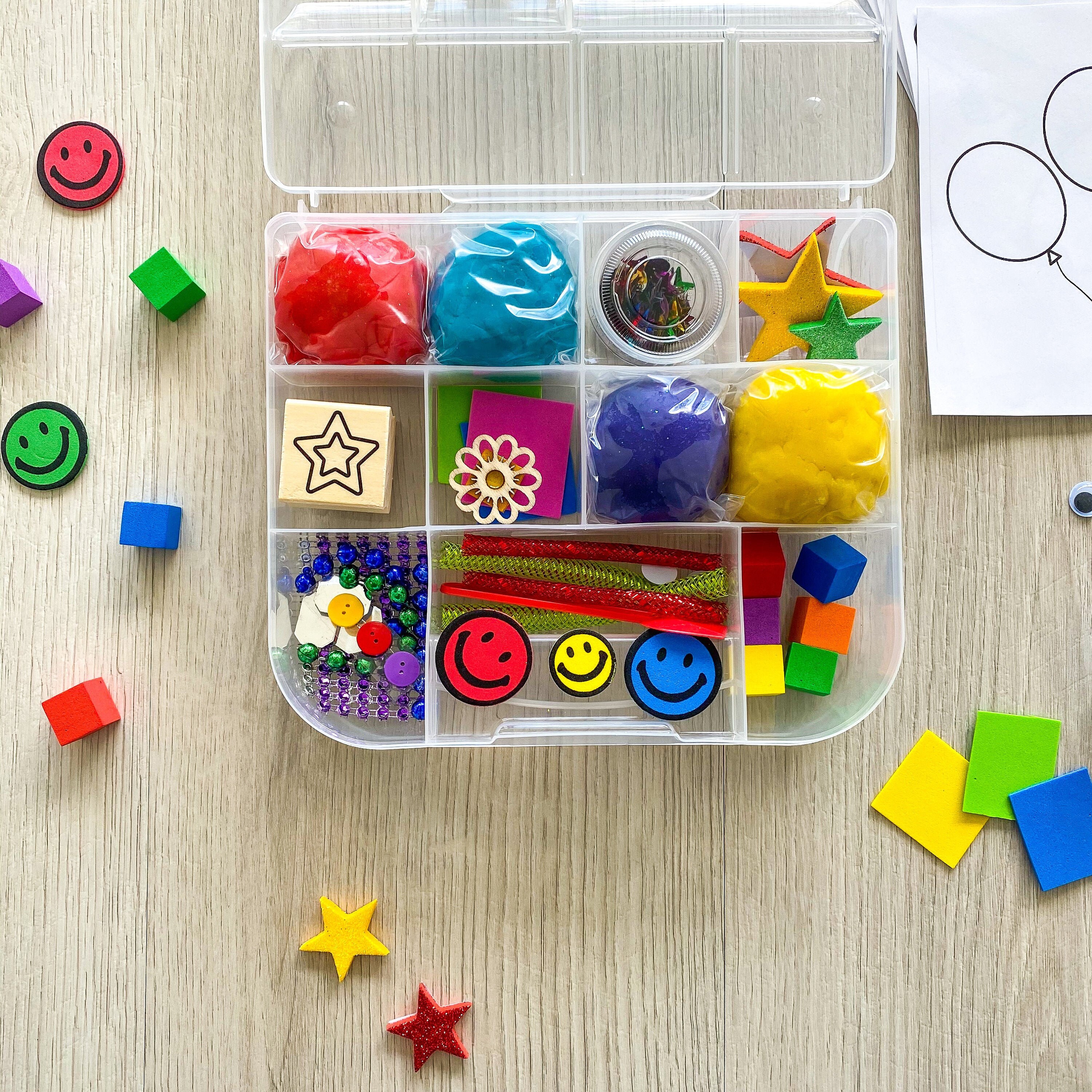 Rainbow Theme Kids Sensory Play activity kit - includes (4) colors of ...