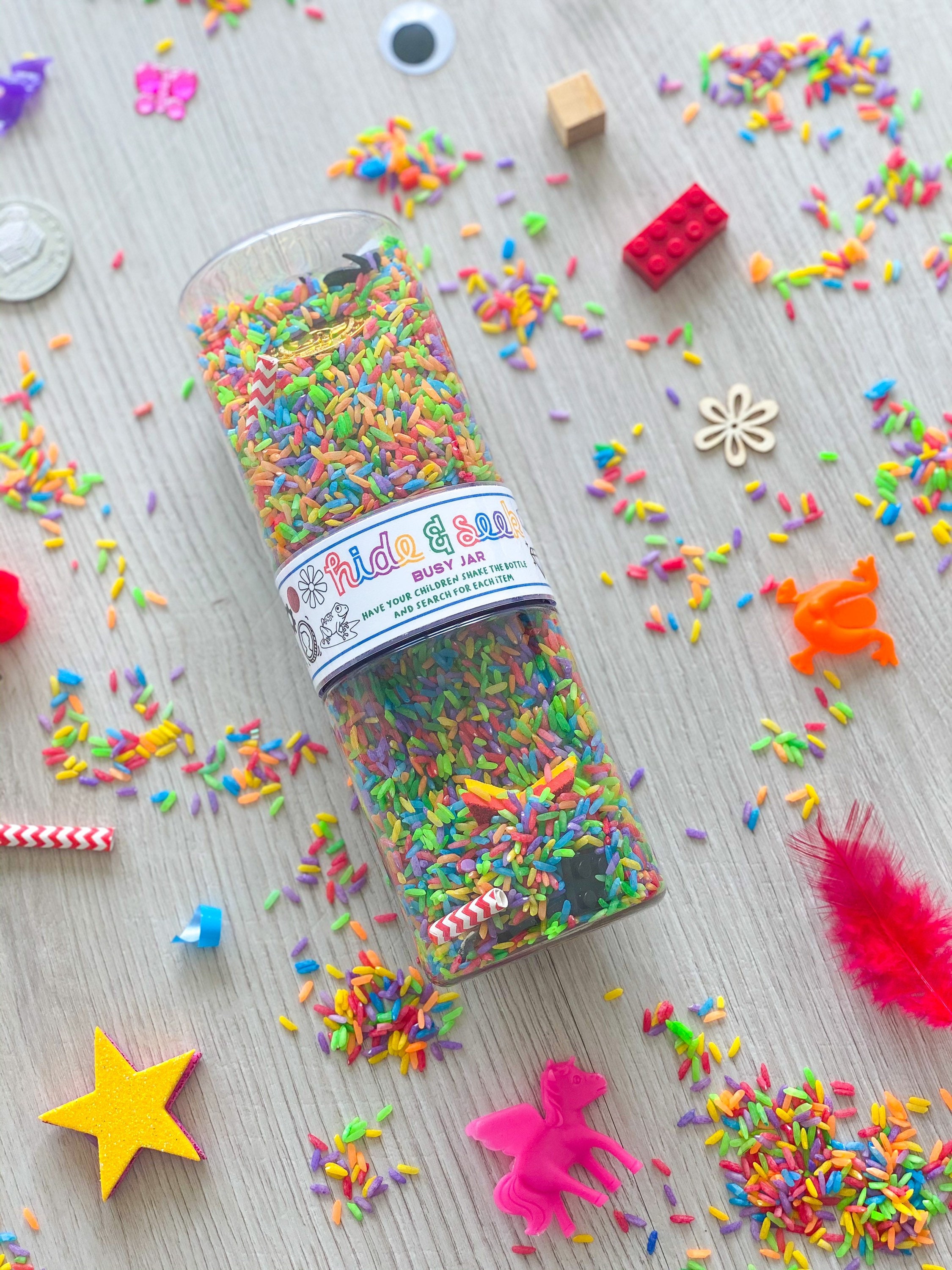 Rainbow Hide And Seek Jar Large Double Sided Size 8682
