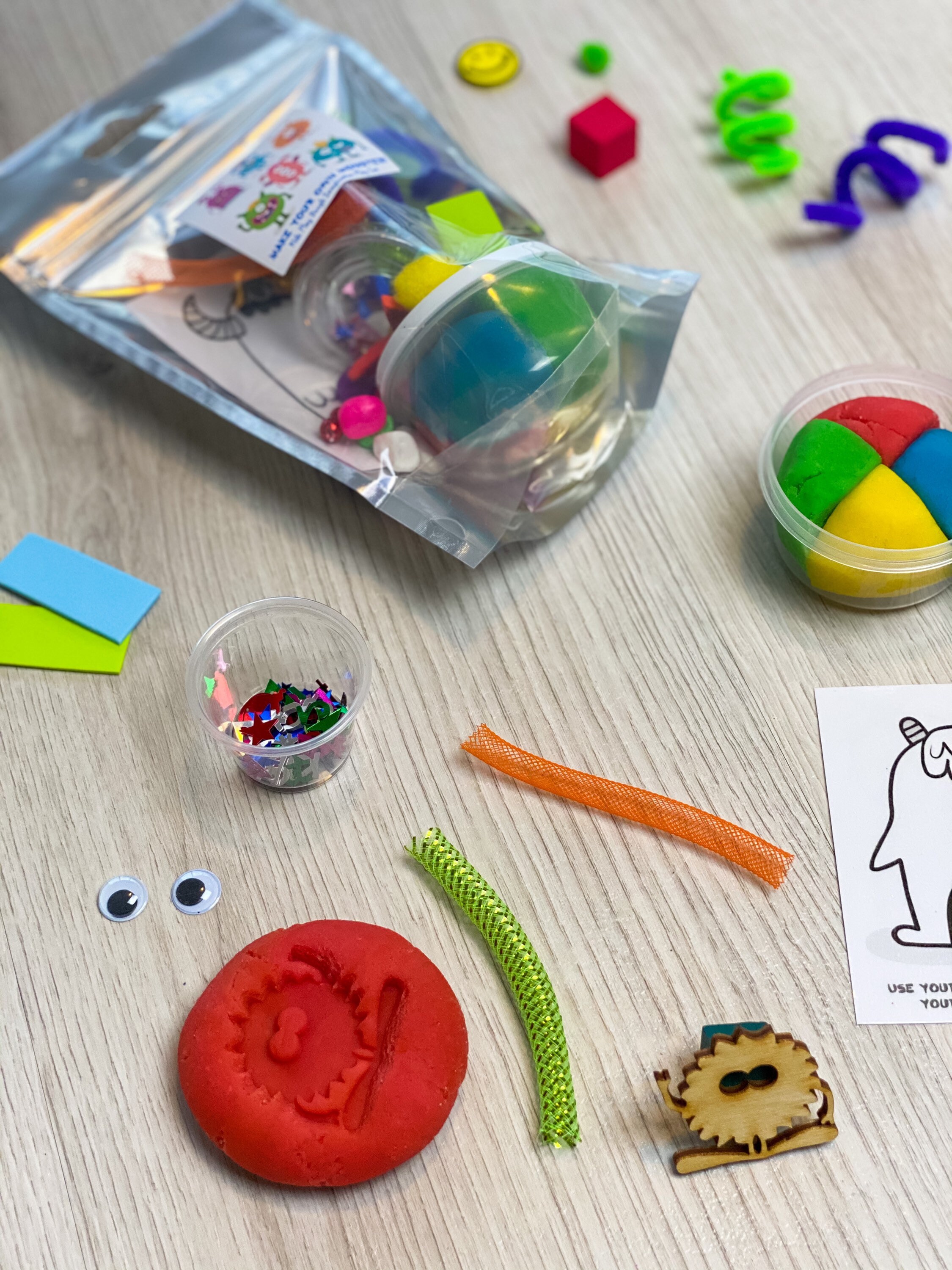 Make your own Monster Play Dough activity kit - includes handmade play ...