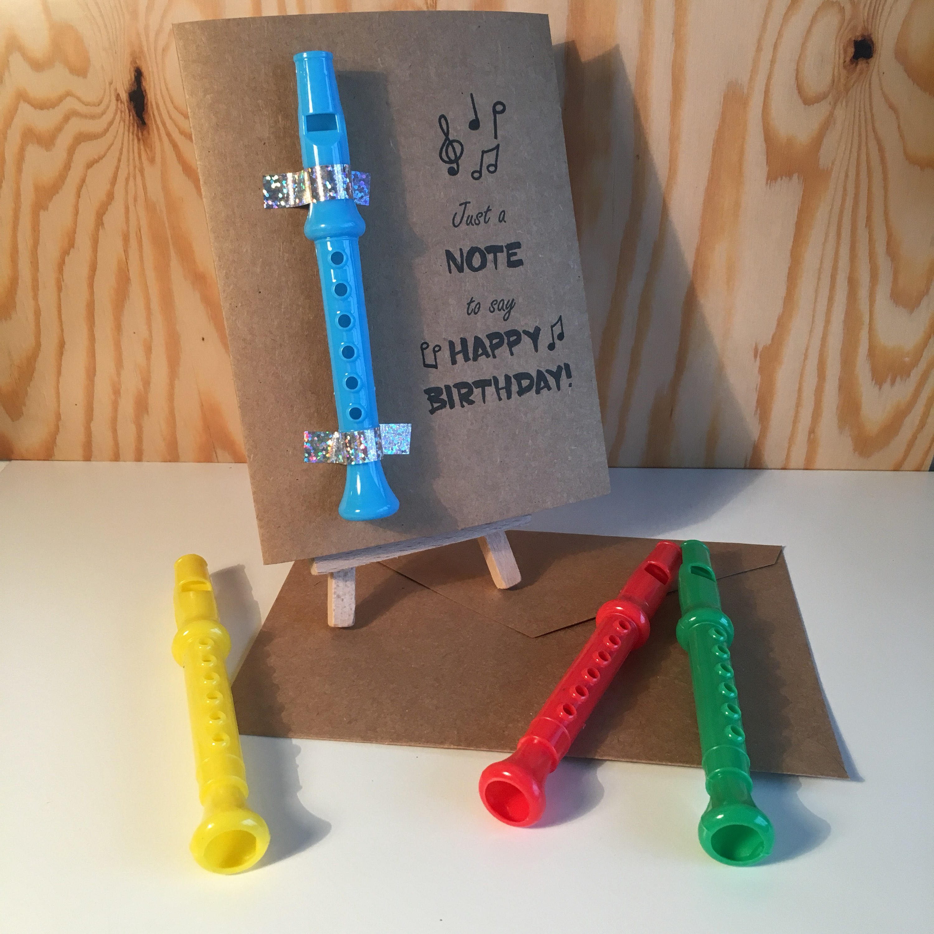 Just a Note to Say Happy Birthday! - Handmade Birthday Card