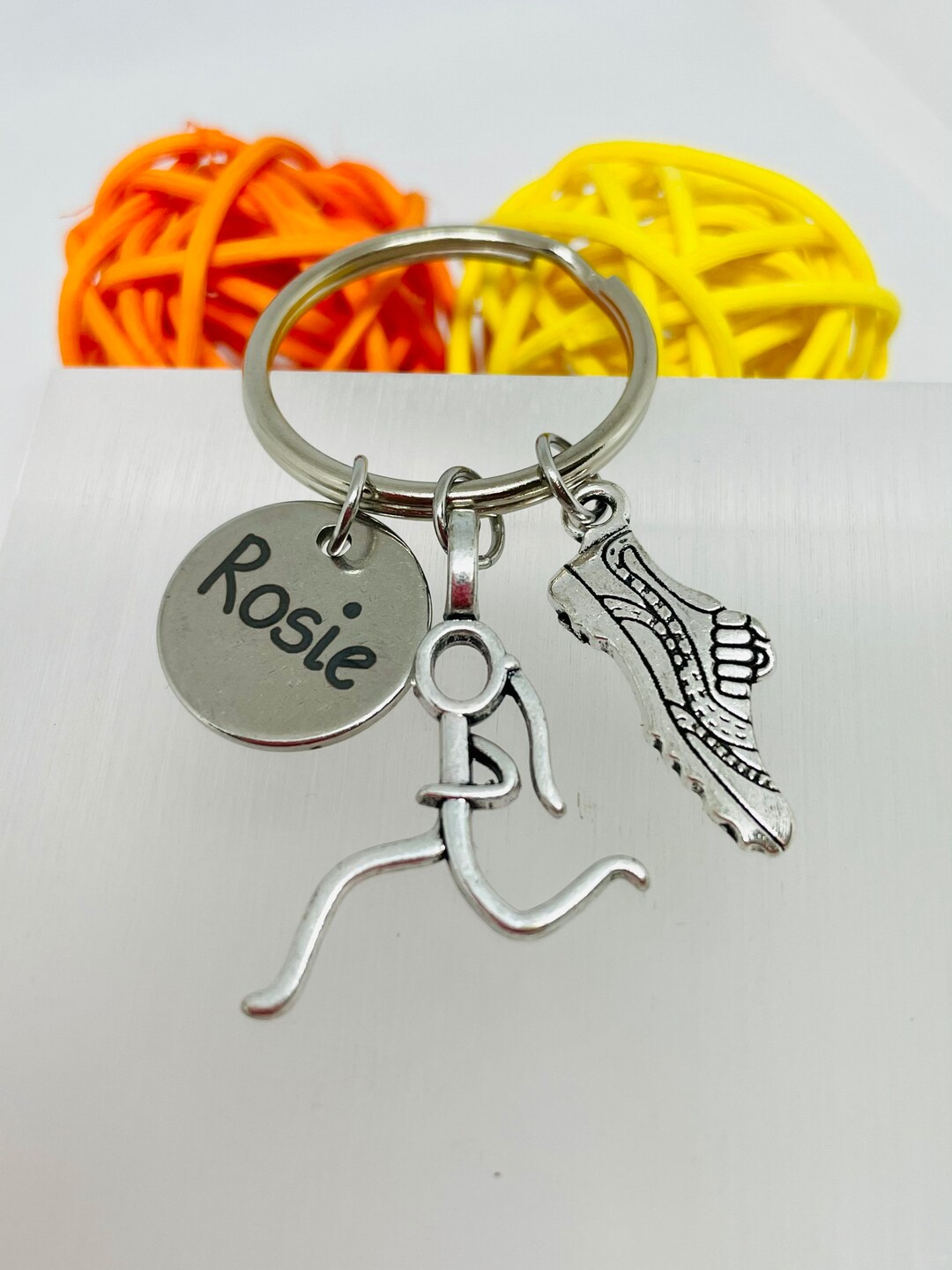 Running Keyring Runner Gift for Women Personalised Name Keychain ...