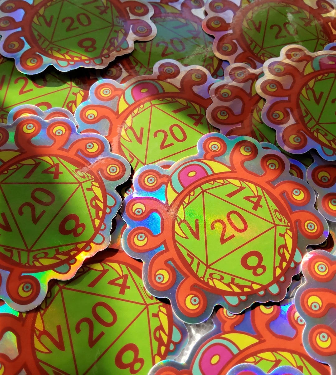 Behold the Forbidden Snack Dice Eye Monster Holographic Vinyl Sticker ...