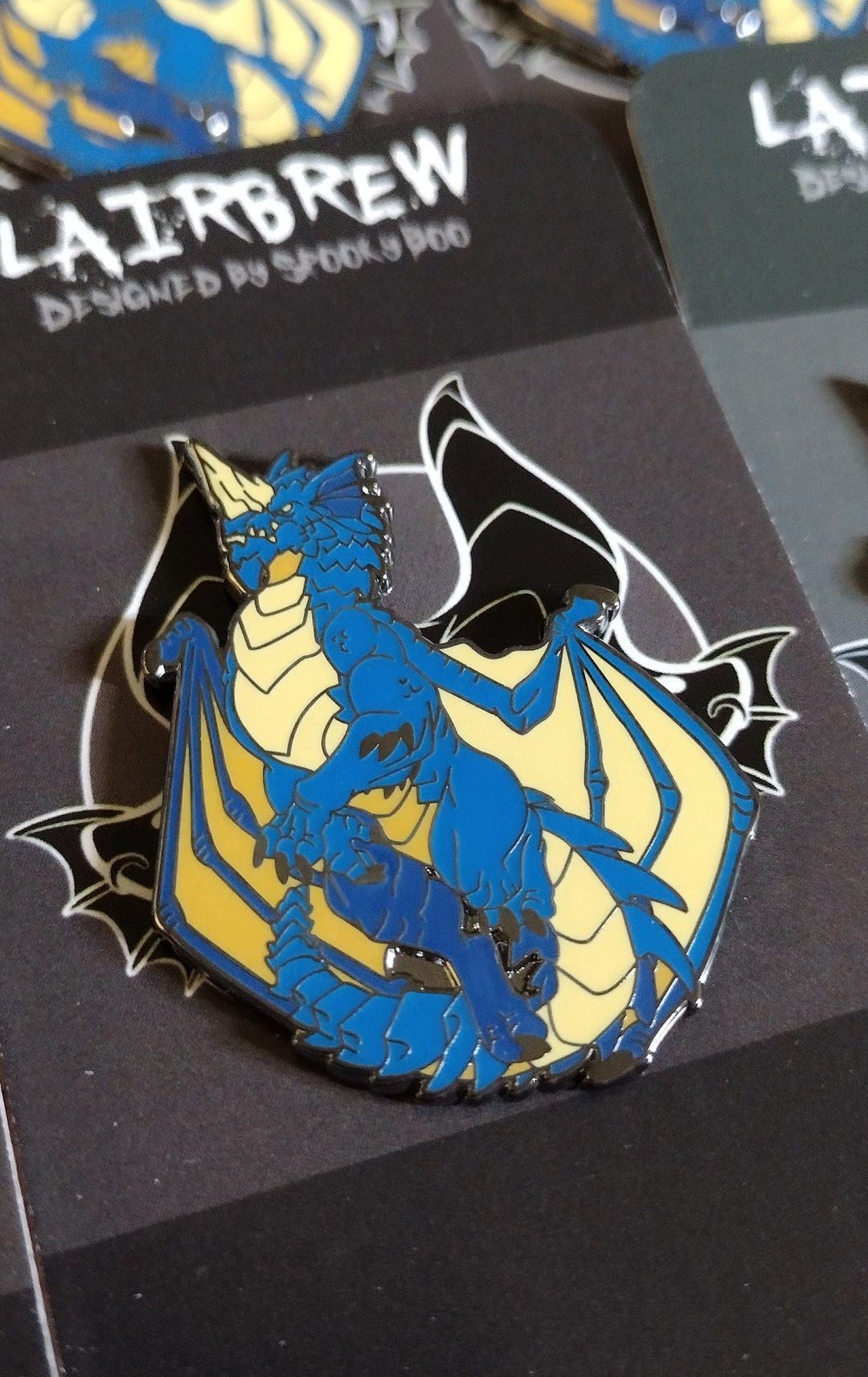 Blue Dragon Chromatic Dragon Pins Dungeons & Dragons 5e Inspired Hard ...