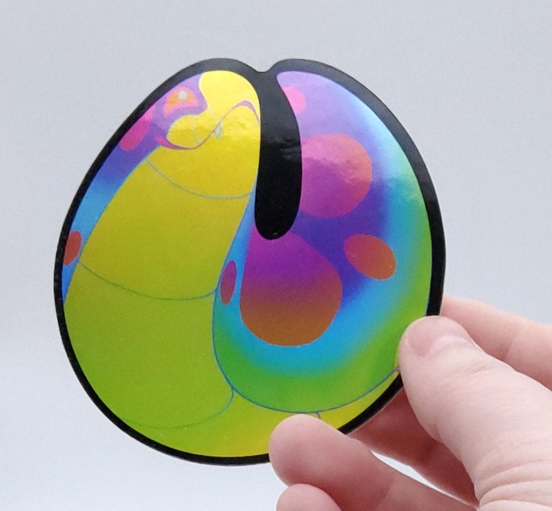 Blump the Tsuchinoko in Rainbow Sticker Fat Adorable Cute Snake Reptile ...