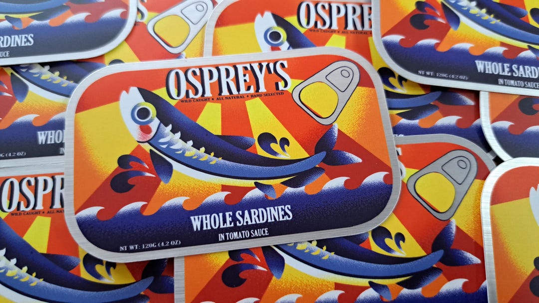 Sardine Tin Can Sticker - Etsy
