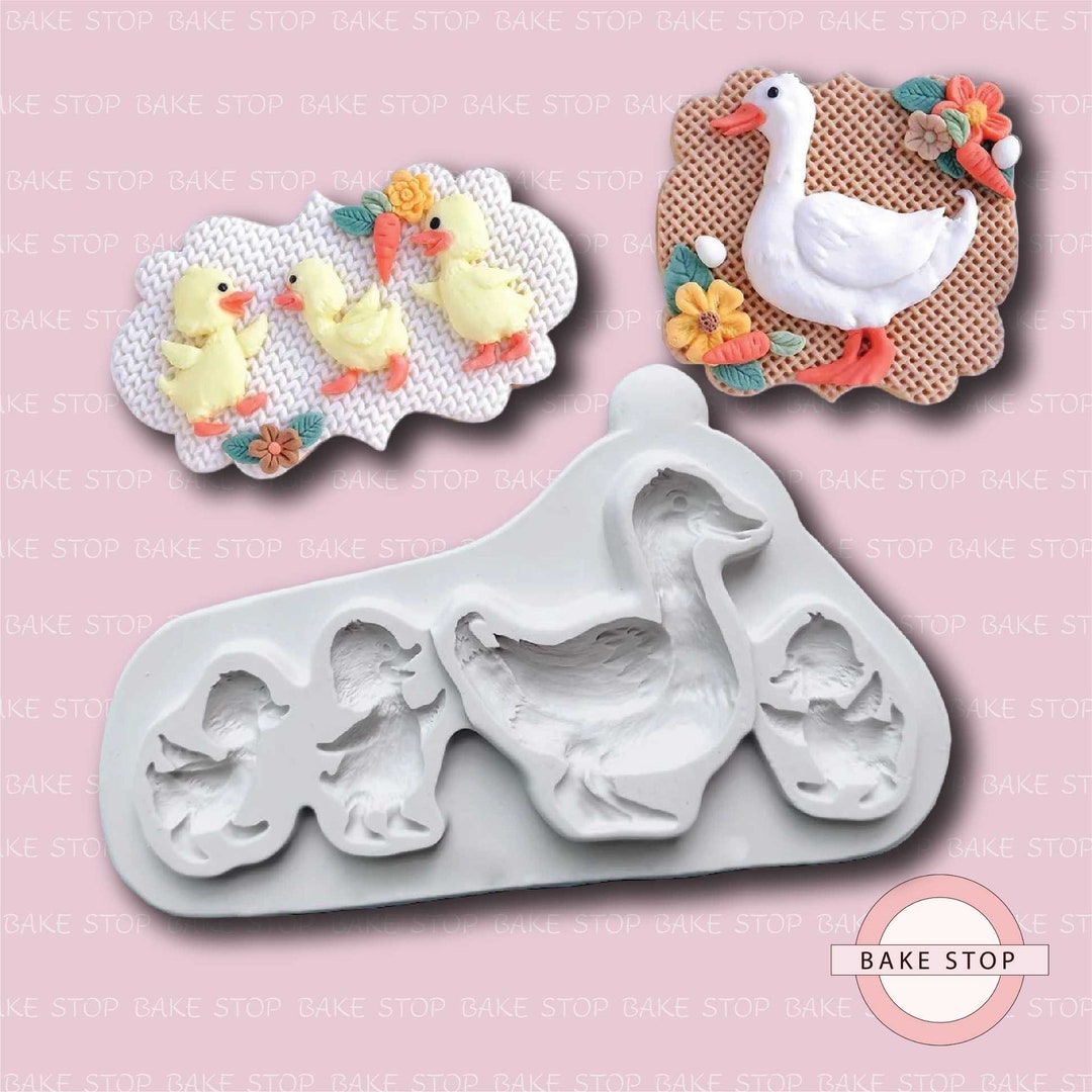 Madre pato y sus patitos molde de silicona molde fondant - Etsy México