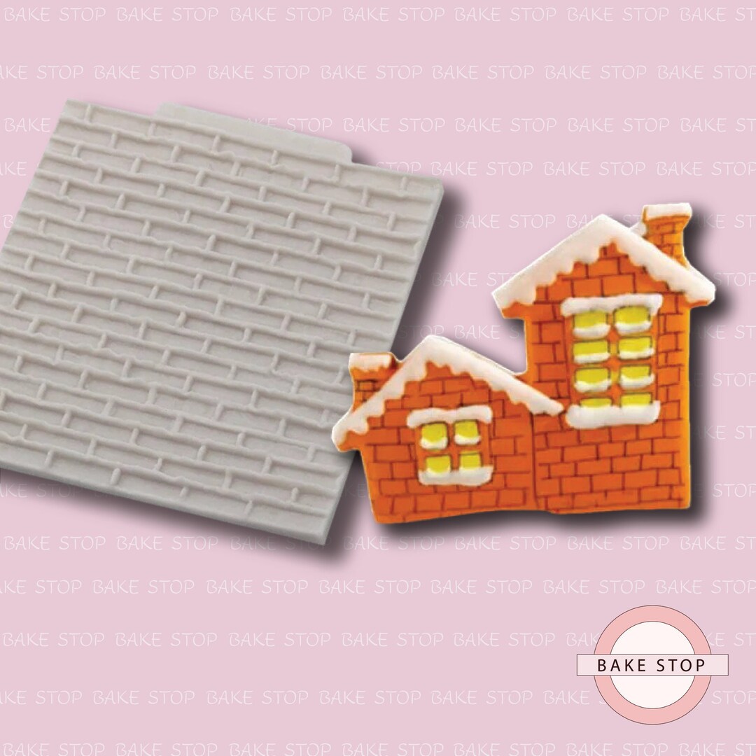Brick Wall Silicone Mould - Brick Wall Texture Silicone Mould - Fondant ...