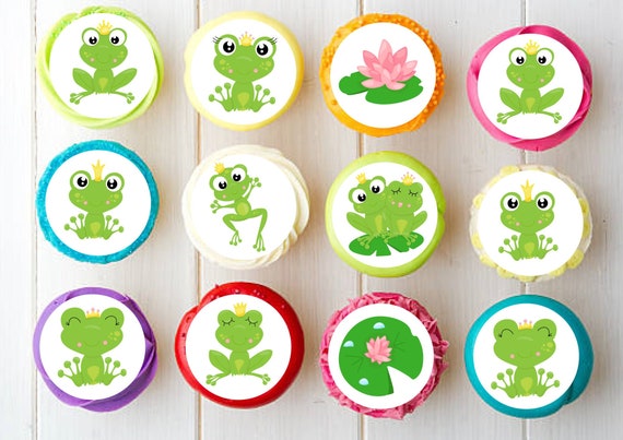 Frog Edible Icing Image Cupcake Toppers Pre-cut 2 - Etsy