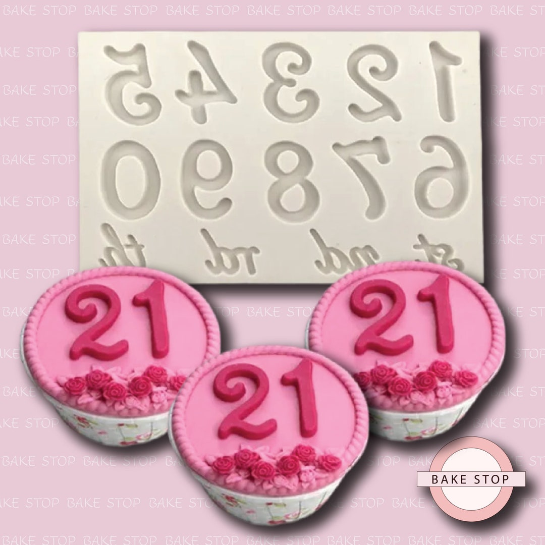 Birth Date Numbers Silicone Mould - Cursive 1st 2nd 3rd 4th - Fondant ...