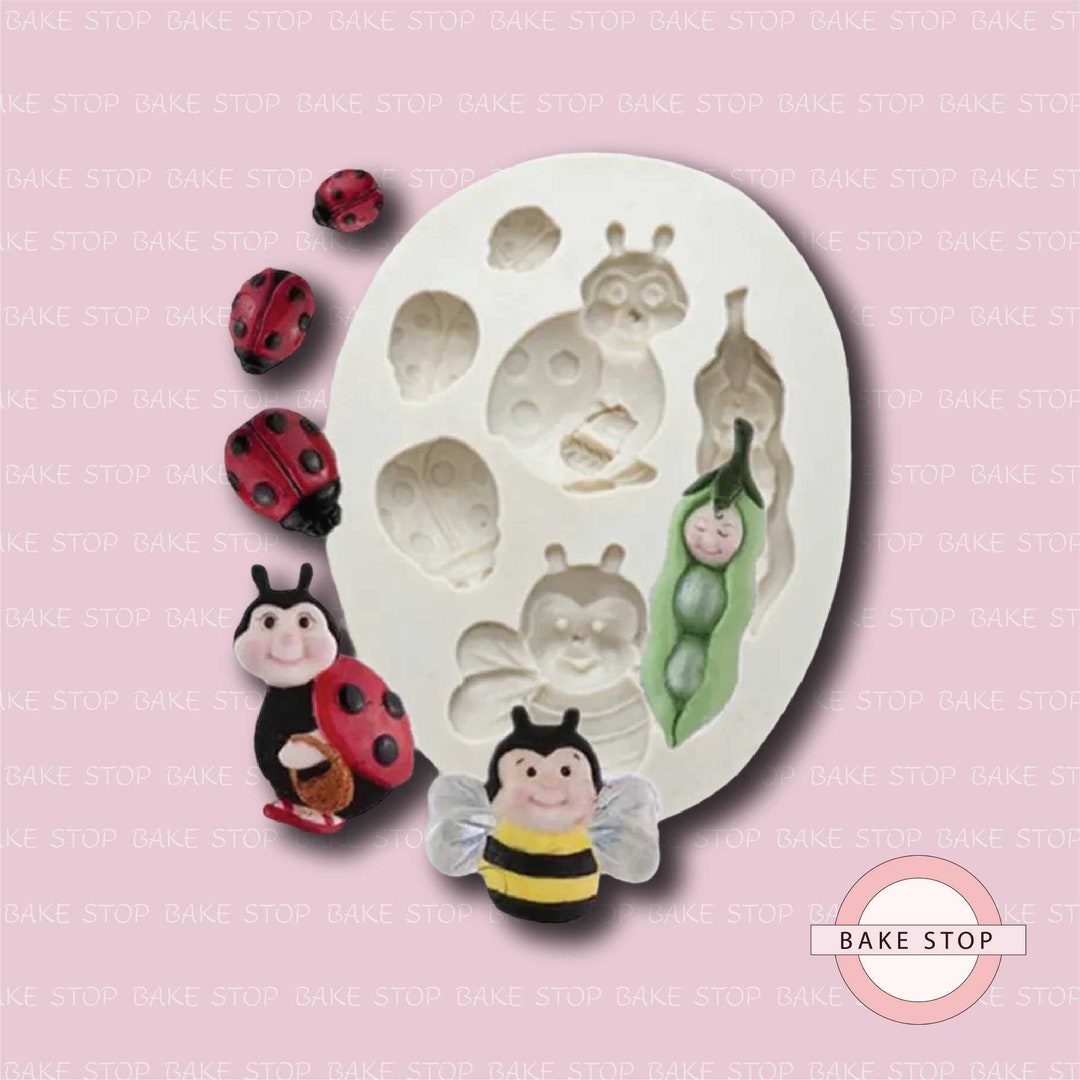 Ladybug Silicone Mould, Ladybird Silicone Mould, Bee Silicone Mould ...