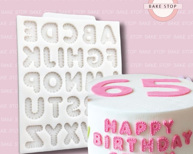 Blanket Stitch Letters Silicone Mould Alphabet Letters Uppercase ...