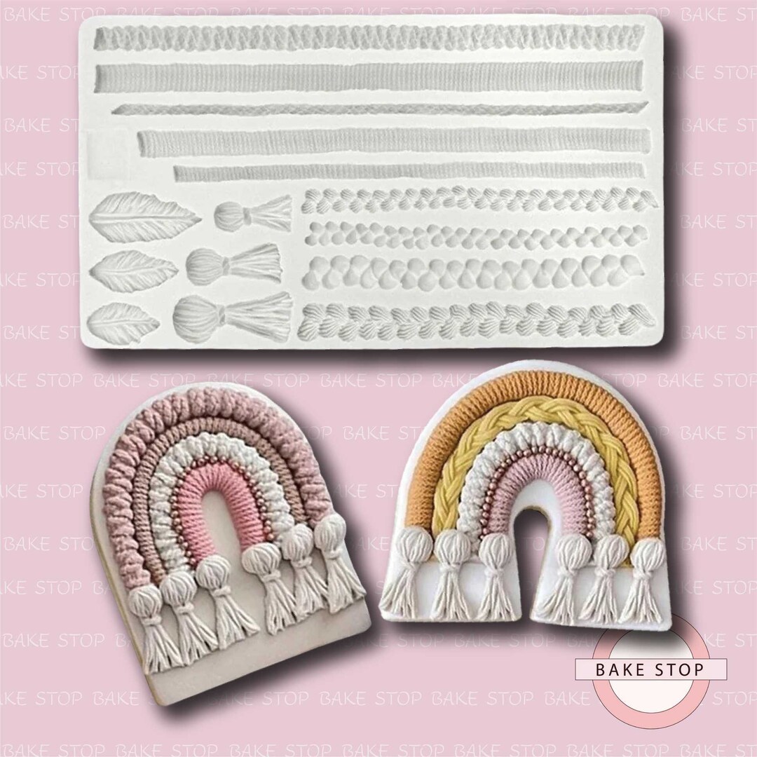 Large Macrame Rope Silicone Mould - Fondant Mould, Wax Mould, Soap ...