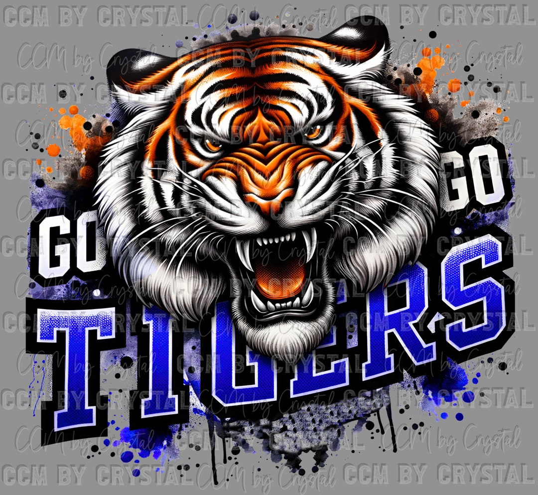 Go Tigers Mascot Ready to Press Transfer Direct to Film DTF Transfers ...
