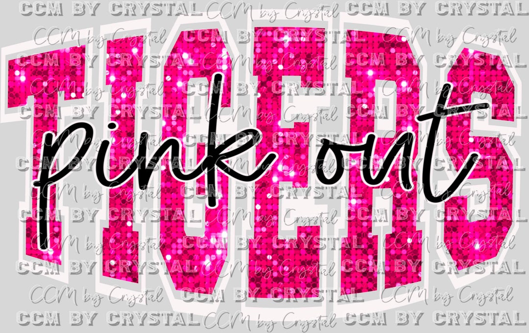 Tigers Pink Out Mascot PNG Digital Download ONLY - Etsy