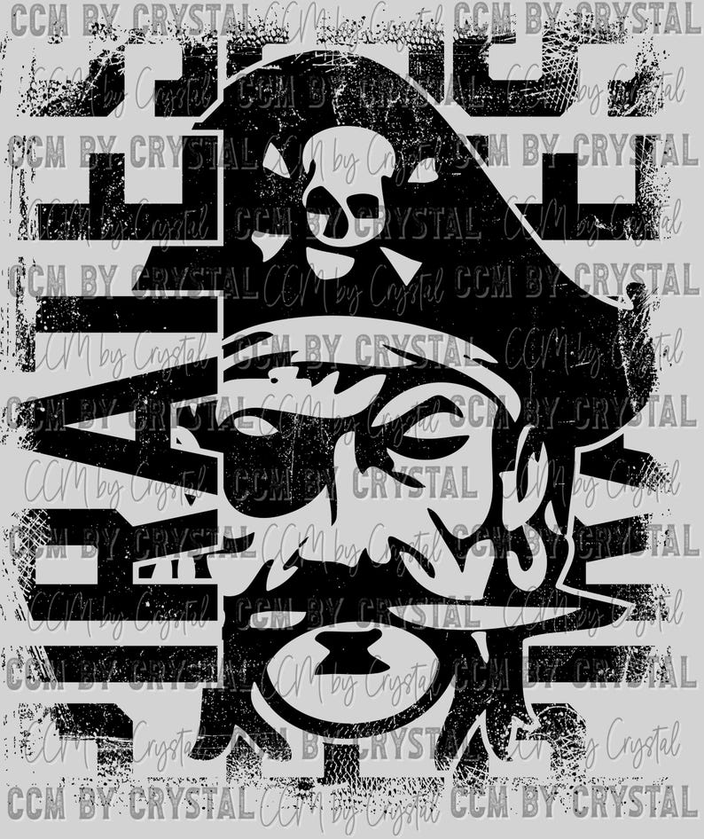 Grunge Pirates Mascot Ready to Press Transfer Direct to Film DTF ...
