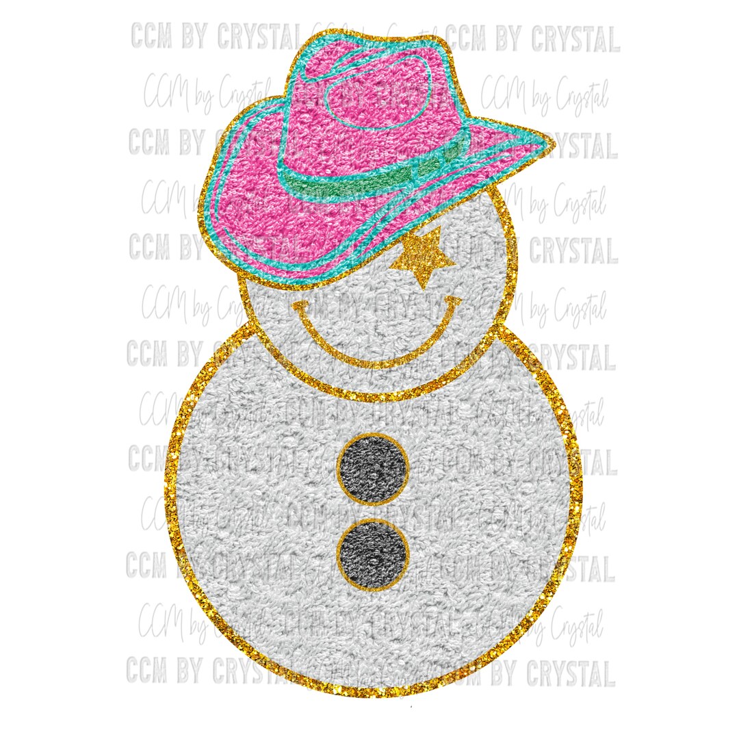 Christmas Glitter Snowman Ready to Press Transfer Direct to Film DTF ...
