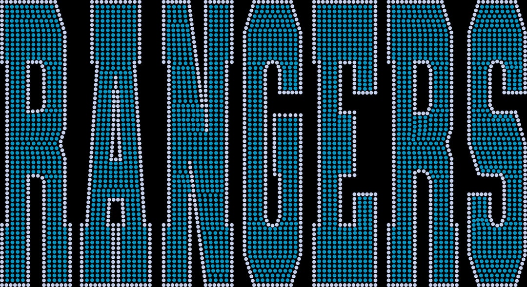 Rangers 11 Wide 2 Color Spangle Transfer - Etsy