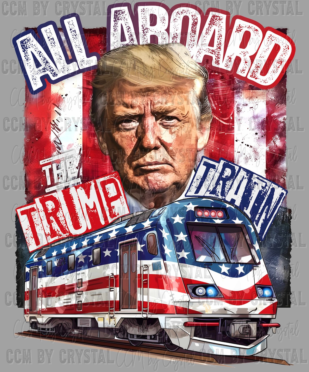 All Aboard the Trump Train UV DTF Transfer Sticker Ready to Apply - Etsy