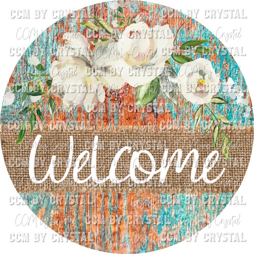 Round Sublimation Door Hanger Teacher Teaching Round Welcome - Etsy