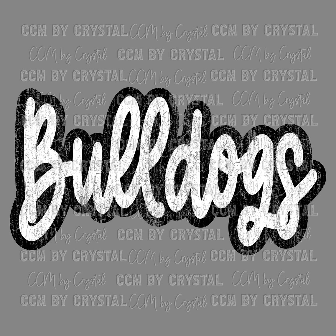Distressed Bulldogs Mascot Ready to Press Transfer DTF Transfers ...