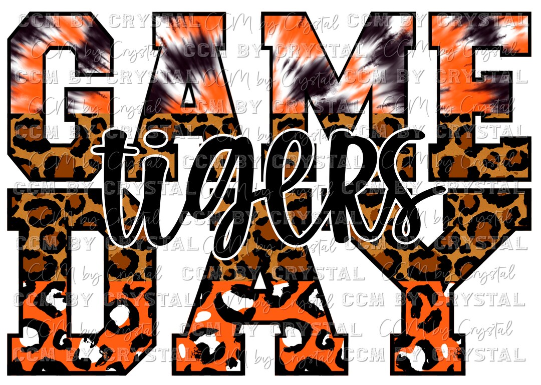 Game Day Tigers Mascot School Spirit Football Basketball Volleyball ...