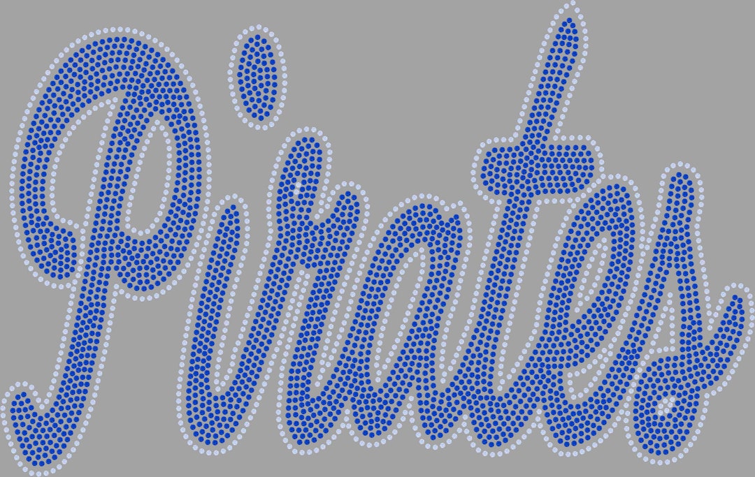 Pirates Script Cursive 11" Wide 2 Color Spangle Transfer - Etsy