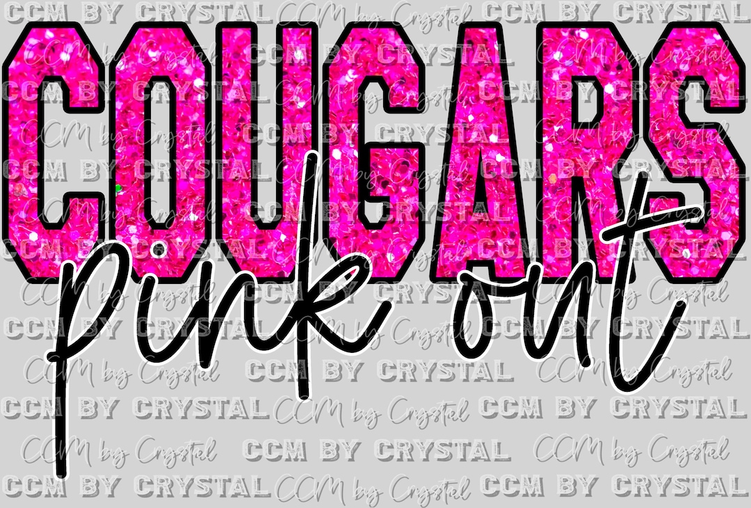 Cougars Pink Out Mascot PNG Digital Download ONLY - Etsy