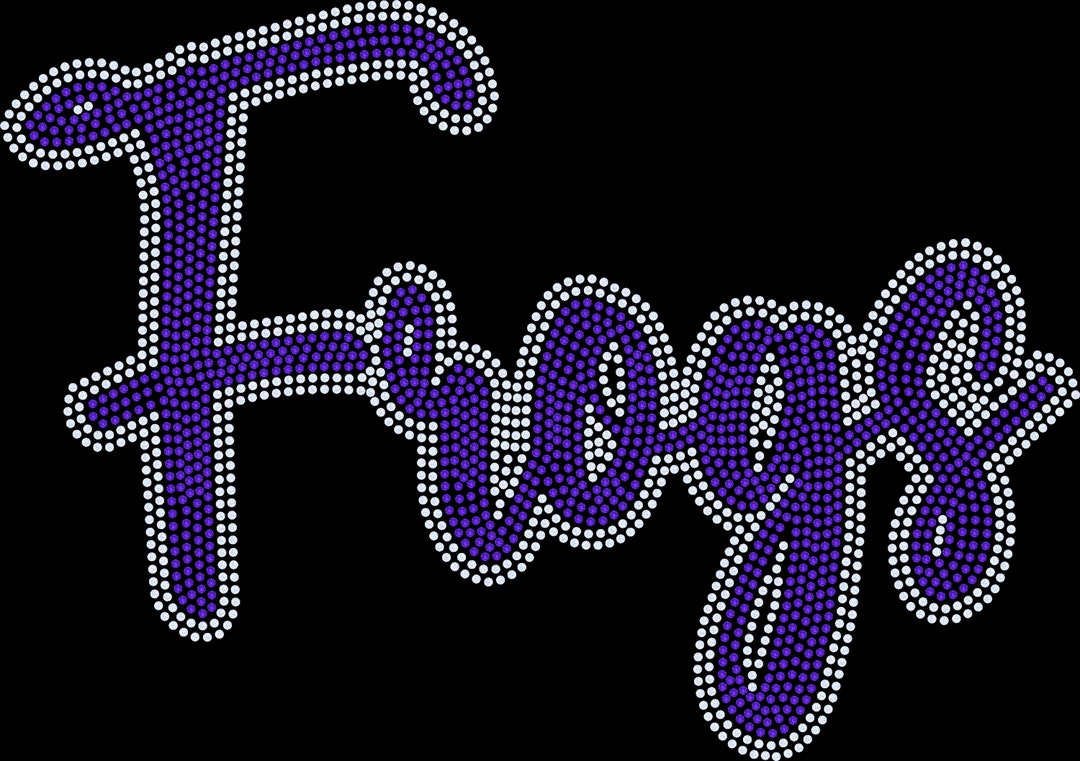 Frogs Cursive 9" Wide 2 Color Spangle Transfer - Etsy