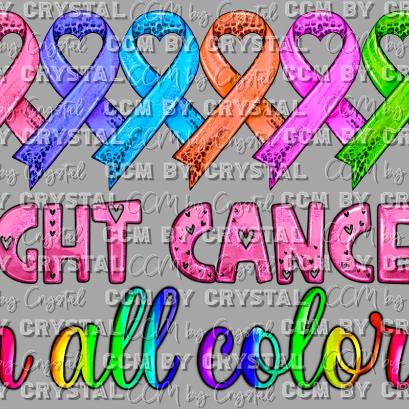 Cancer in All Colors Svg - Etsy