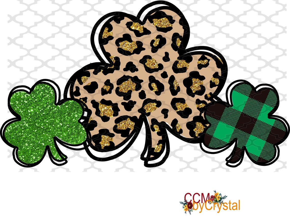 3 Leaf Clover St Patrick's Day PNG | Etsy