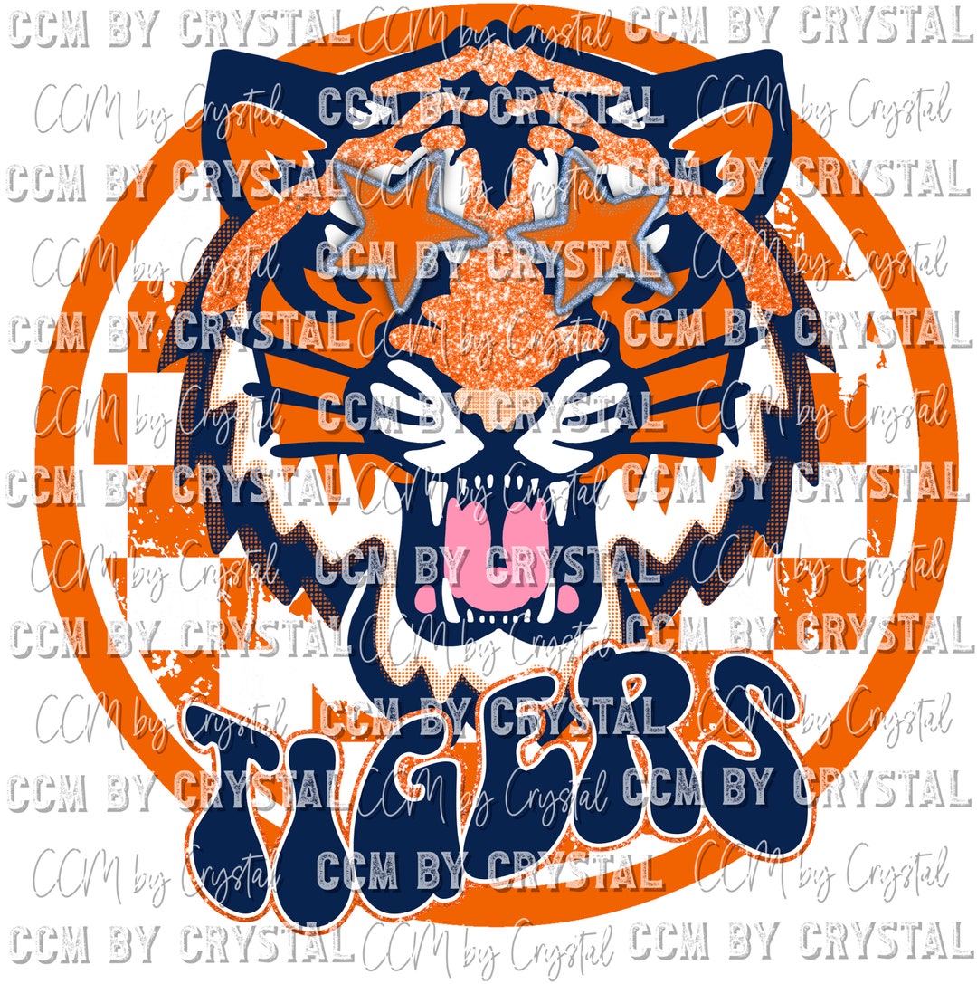 Tigers Orange and Navy Ready to Press Transfer Direct to Film Transfer ...