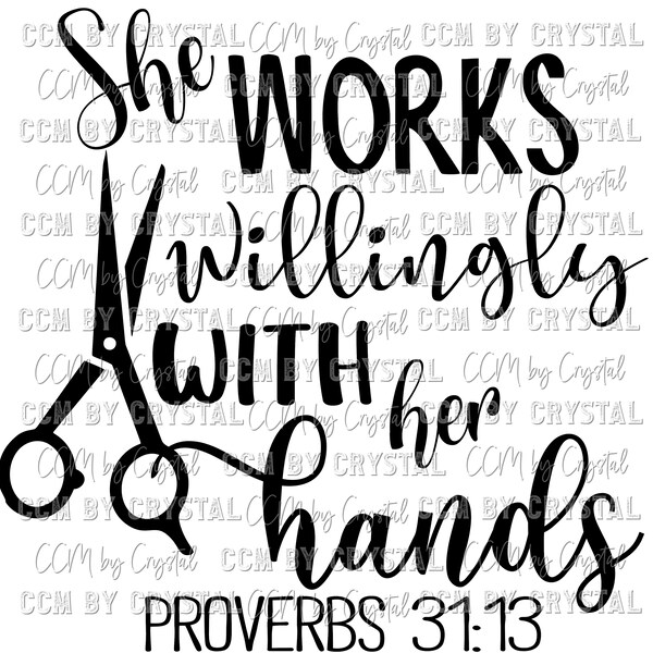 She Works Willingly With Her Hands Png - Etsy
