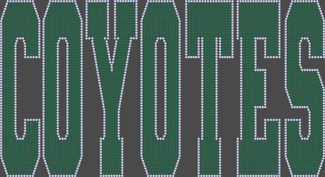 Custom Block Sport Font One Line Word 11" Wide by Approximately 6" Tall ...