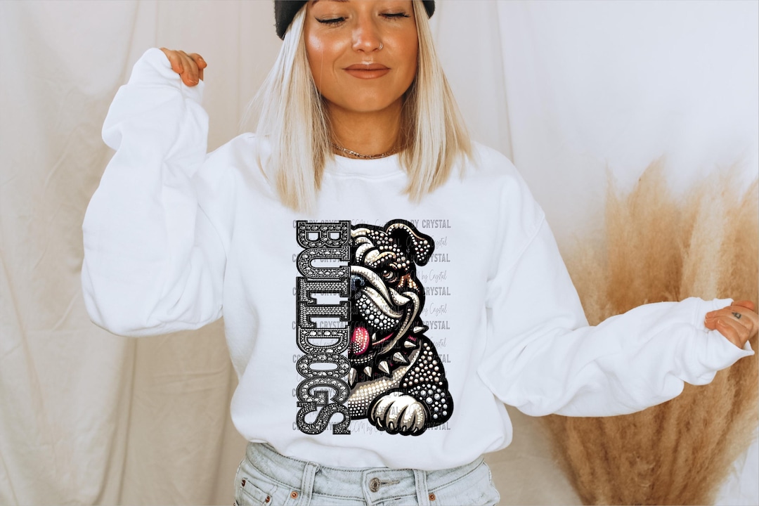 Bulldogs Mascot Faux Rhinestone Effect PNG Digital Download ONLY SM - Etsy