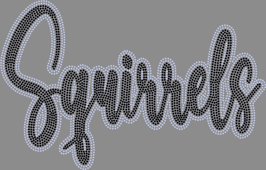 Squirrels Script Cursive 11 Wide 2 Color Spangle Transfer - Etsy