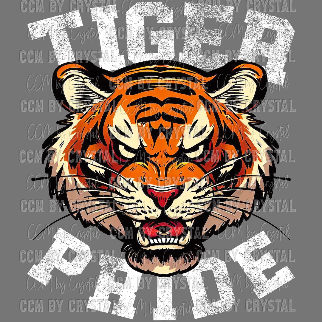 Tiger Pride Mascot Ready to Press Transfer Direct to Film DTF Transfer ...