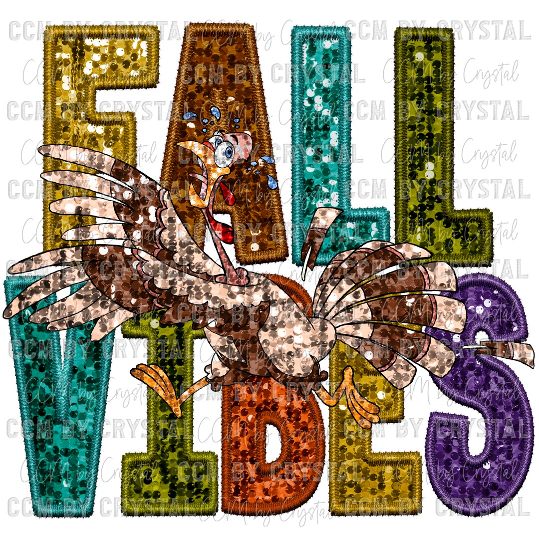 Fall Vibes Scared Turkey UV DTF Transfer Sticker Ready to Apply - Etsy