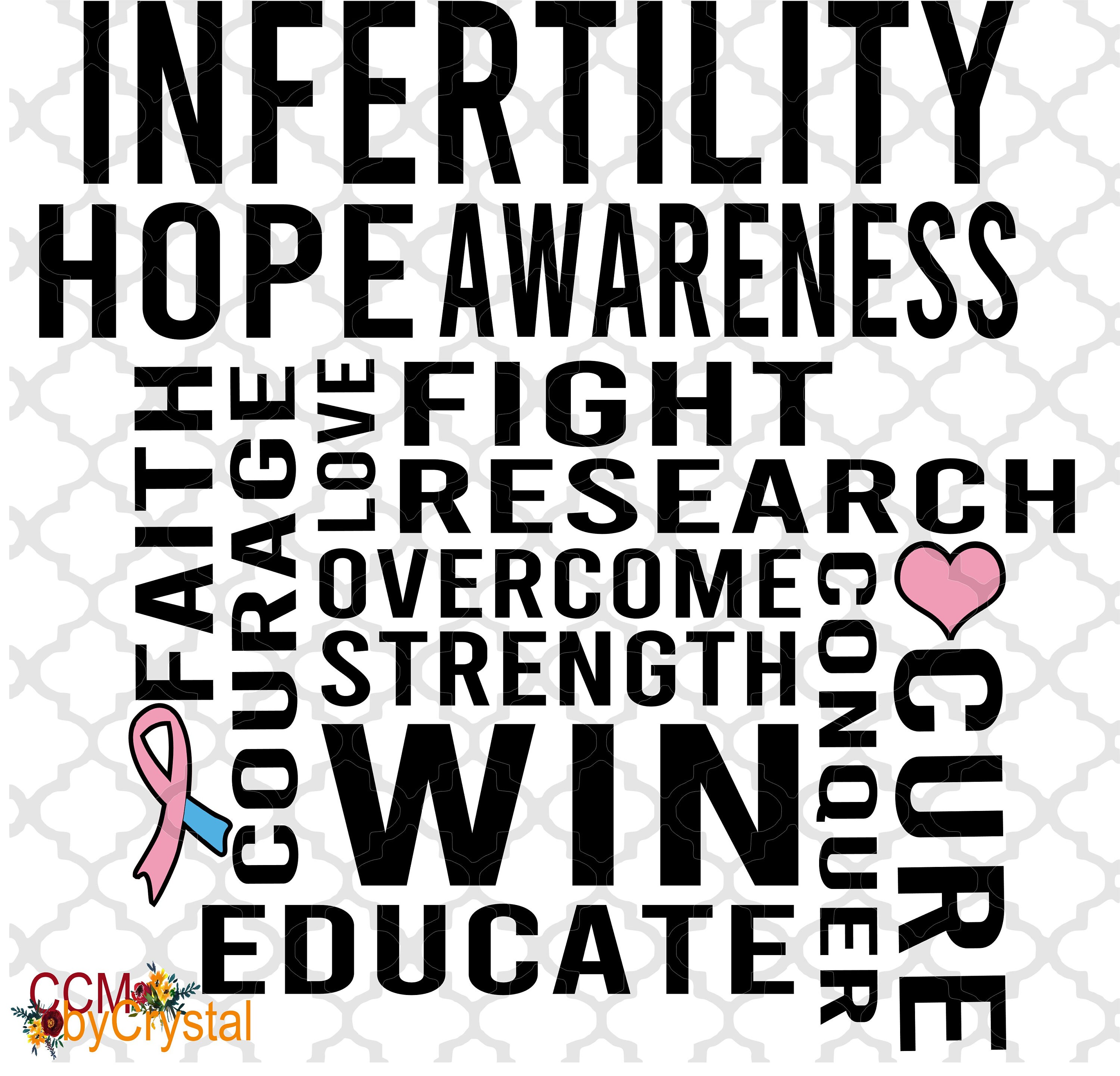 Infertility Awareness Heart