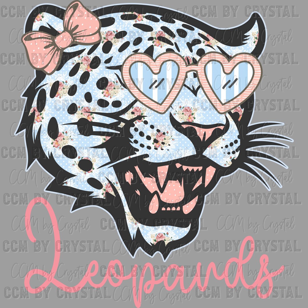Preppy Leopards Mascot Ready to Press Transfer Direct to Film DTF ...